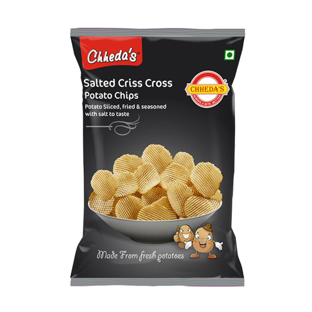 Chhedas Potato Chips Salted Criss Cross : Top Op Foods